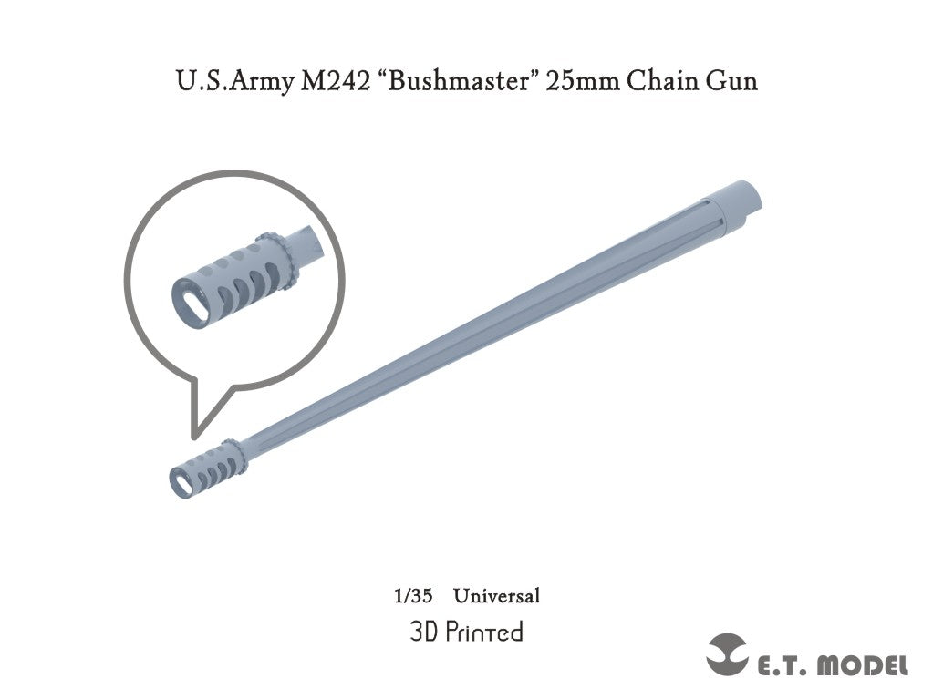 E.T. Model 1:35 U.S.Army M242“Bushmaster”25mm Chain Gun (3D Printed) – Franklin Hobbies Ltd