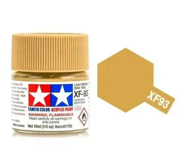 Tamiya Color Acrylic Paint XF-93 Light Brown (DAK 1942) 10ml - – The ...