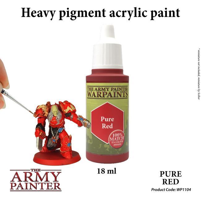 The Army Painter Warpaints: Pure Red - 18ml Acrylic Paint – Franklin ...