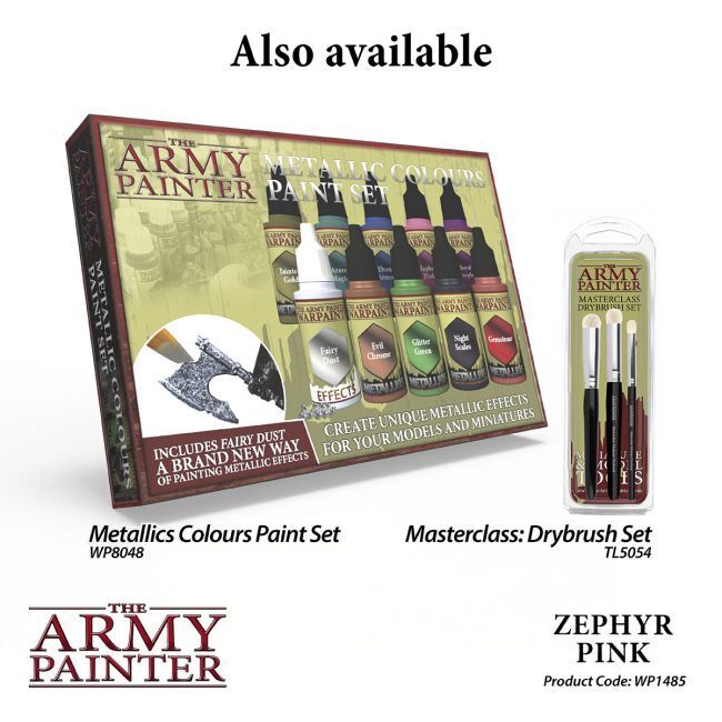 The Army Painter Warpaints Metallic: Zephyr Pink - 18ml Acrylic Paint ...